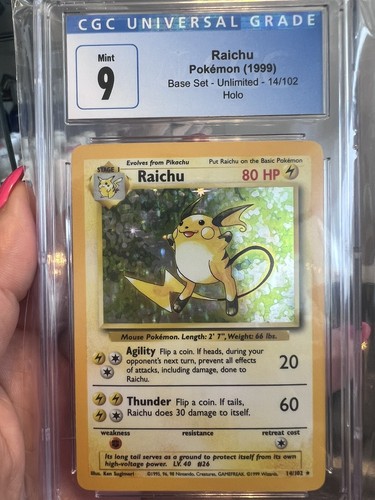 CGC 9 Holo Raichu Base Set Unlimited #14/102 | eBay