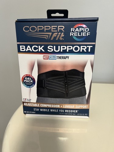 Copper Fit BACK SUPPORT Adjustable Compression+Lnmbar Support ...