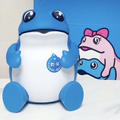 Jinro Soju Shot Frog Toads Figure Blue 13x12.6 x16.6cm Jinro Is Back | eBay