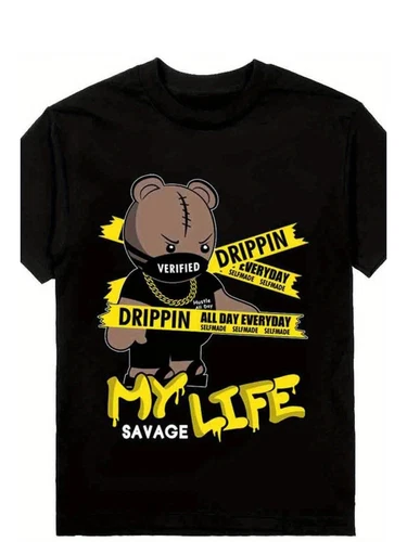 Drip Life Savage men fashion 100% cotton, 180g printed T-shirt Shaka ...