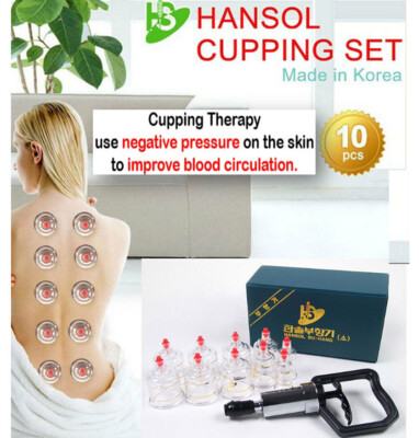 Hansol Professional Cupping Therapy Equipment Set Remedies + Pumping ...