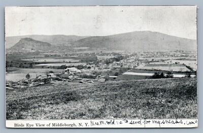 MIDDLEBURGH NY BIRDS EYE VIEW ANTIQUE POSTCARD | eBay