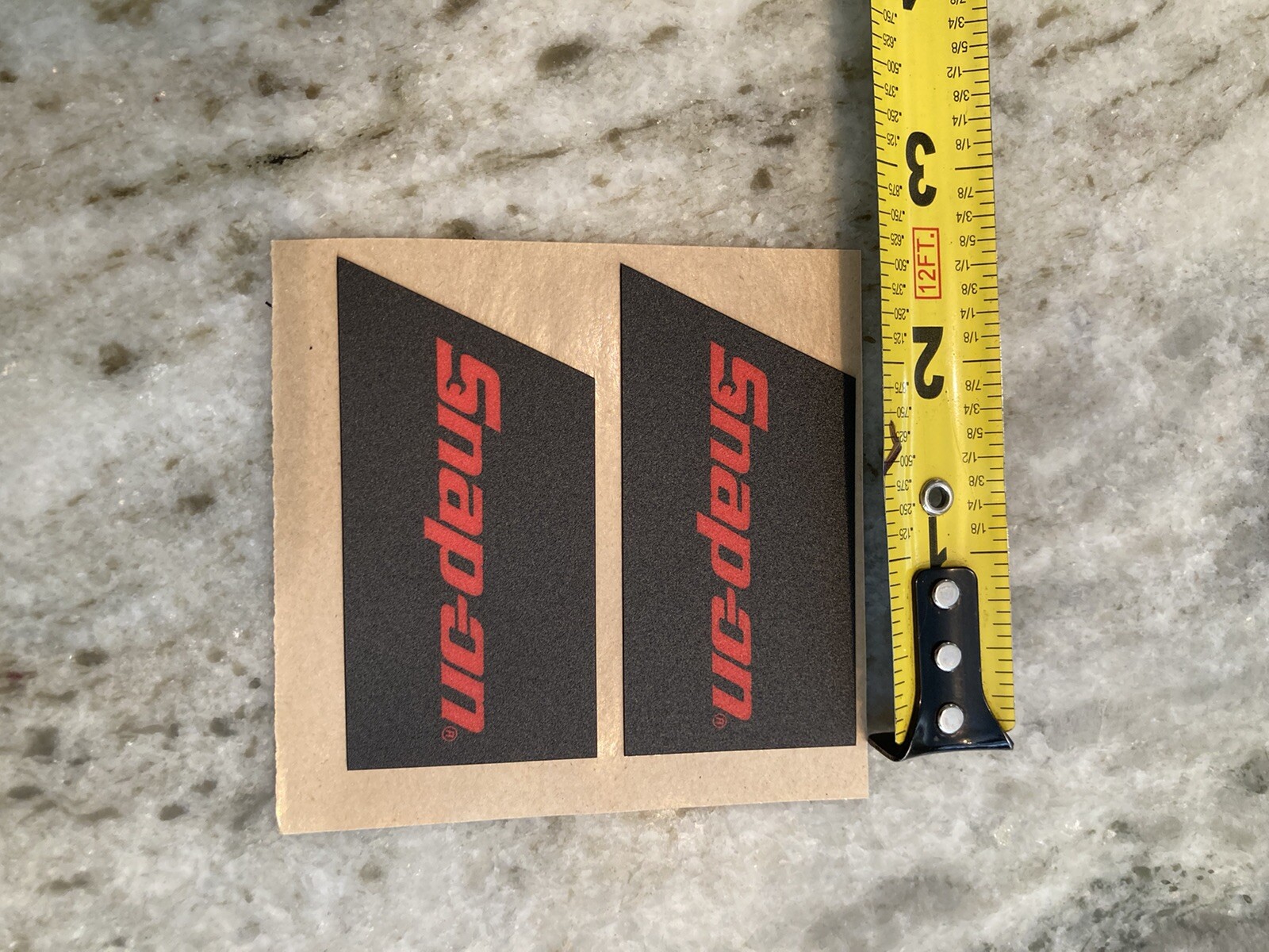 2 Snap on tools. sticker. Black Angled Cut. 2.625” X 1..25” 3m Adhesive ...
