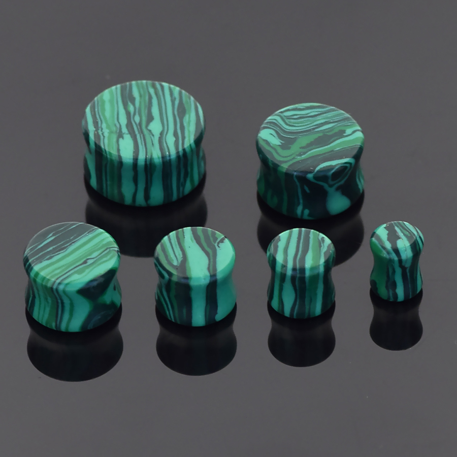 Natural Stone Ear Plugs Ear Gauges Double Flares Flesh Tunnels Saddle ...