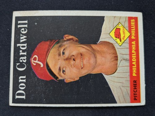 1958 Topps Baseball Card # 372 Don Cardwell - Philadelphia Phillies (VG ...