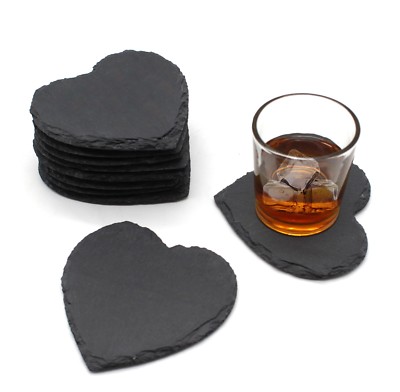 Slate Heart Coasters Mat Drinks Wedding Craft Engraving 11cm Wholesale ...