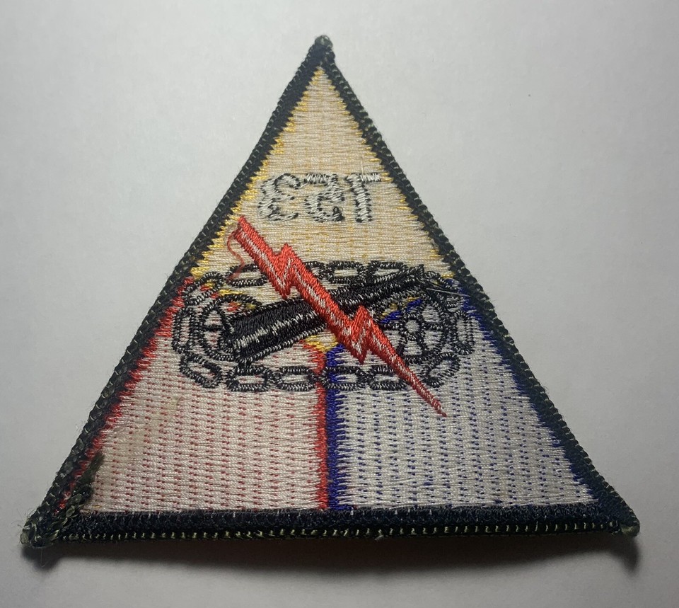 WW 2 US Army Armored Tank Division Battalion Triangle 753 Patch | eBay