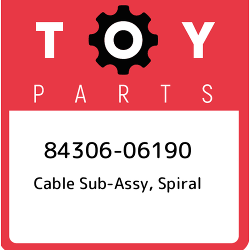84306-06190 Toyota Cable sub-assy, spiral 8430606190, New Genuine OEM ...