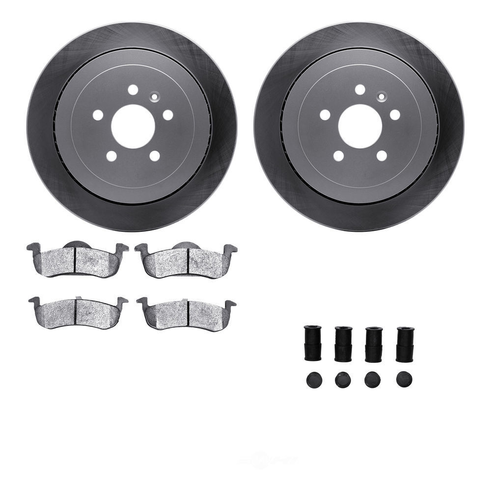 Disc Brake Kit-Geospec Rotors with 5000 Advanced Brake Pads includes ...