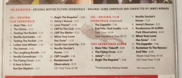 The Rocketeer (Original Motion Picture Soundtrack) by James Horner (CD ...