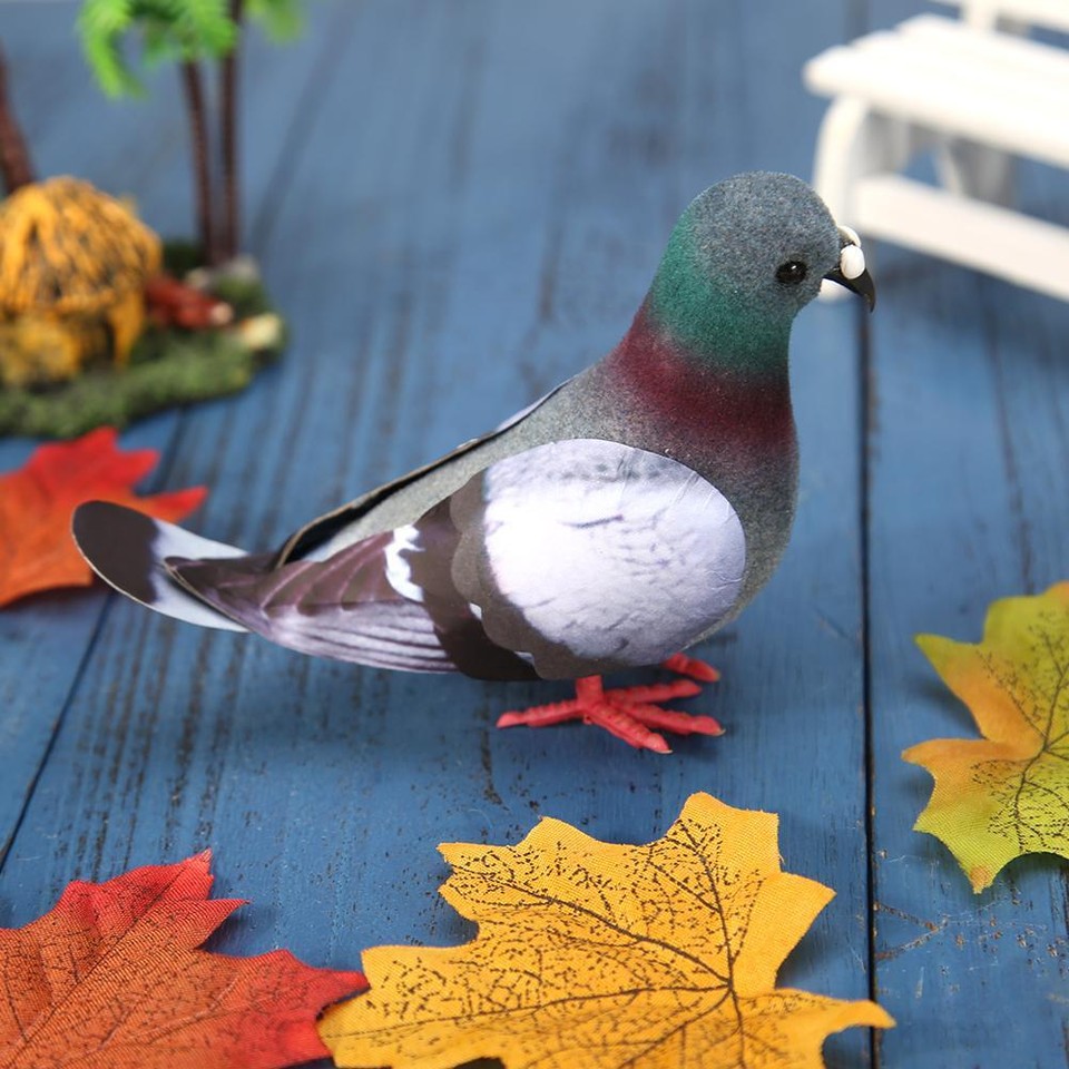 Foam Pigeon Ornaments Art Crafts Foam Small Pigeon Handmade Cute Home ...