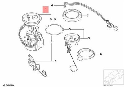 Genuine BMW E65 E66 E67 Sedan Electric Fuel Pump Right OEM 16117194000 ...