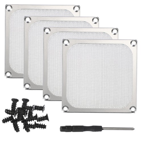4Pcs 92mm Fan Filter Grills Aluminum Frame Mesh with Accessories ...