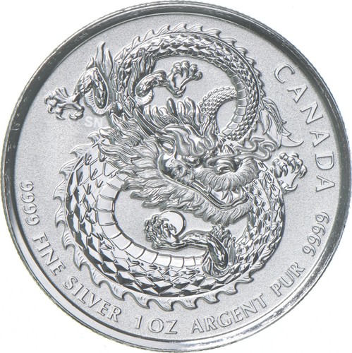 Better Date 2019 Canada 5 Dollars 1 Oz. Silver Dragon World Coin ...
