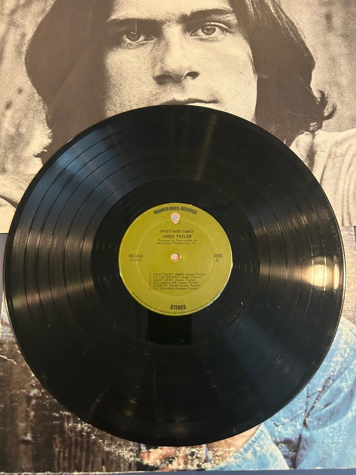 James Taylor Sweet Baby James Vinyl Record WS 1843 Green Label VG ...