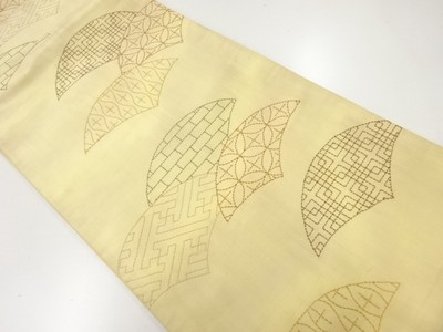 7421997: JAPANESE KIMONO JAPANESE FUKURO OBI / SASHIKO / FOLDING FAN ...