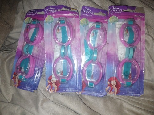 New Disney Ariel GOGGLES 4 PAIR UV PROTECTION IMPACT RESISTANT LATEX ...