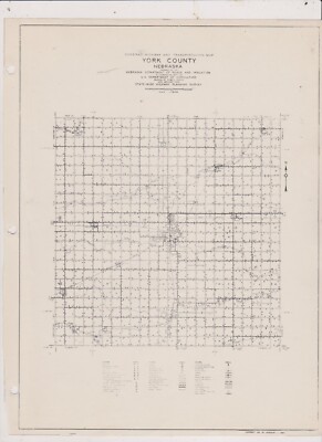 1937 YORK COUNTY NEBRASKA MAP #3 FREE SHIPPING IN U S | eBay