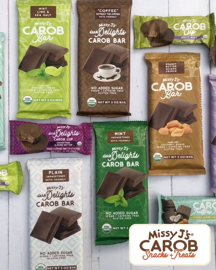 Missy J's Organic Carob Dark Delights Unsweetened Coffee Candy Bar ...