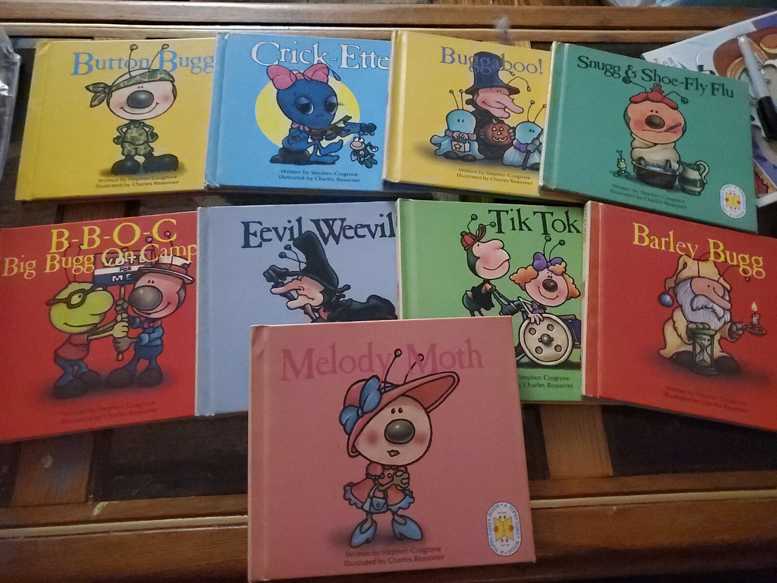 Vtg Lot of 9 Books -18 Titles TOPSY-TURVY Stephen Cosgrove HB BUGG ...