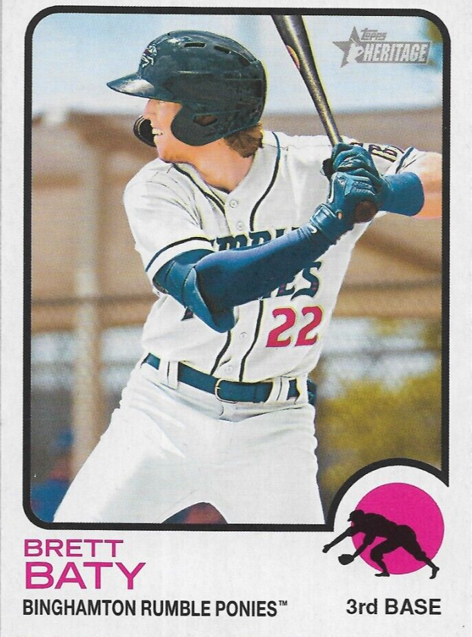 2022 Topps Heritage Minors #16 Brett Baty Binghamton Rumble Ponies | eBay