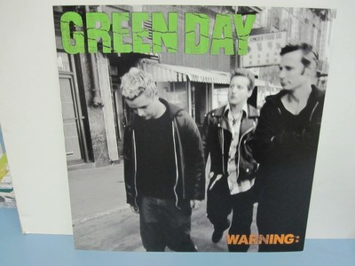 GREEN DAY 2000 warning 2 sided promotional poster/flat Flawless NEW old ...
