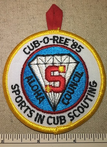 1985 ALOHA COUNCIL Boy Scouts Cub-O-Ree PATCH Diamond Jubilee Cub Scout ...