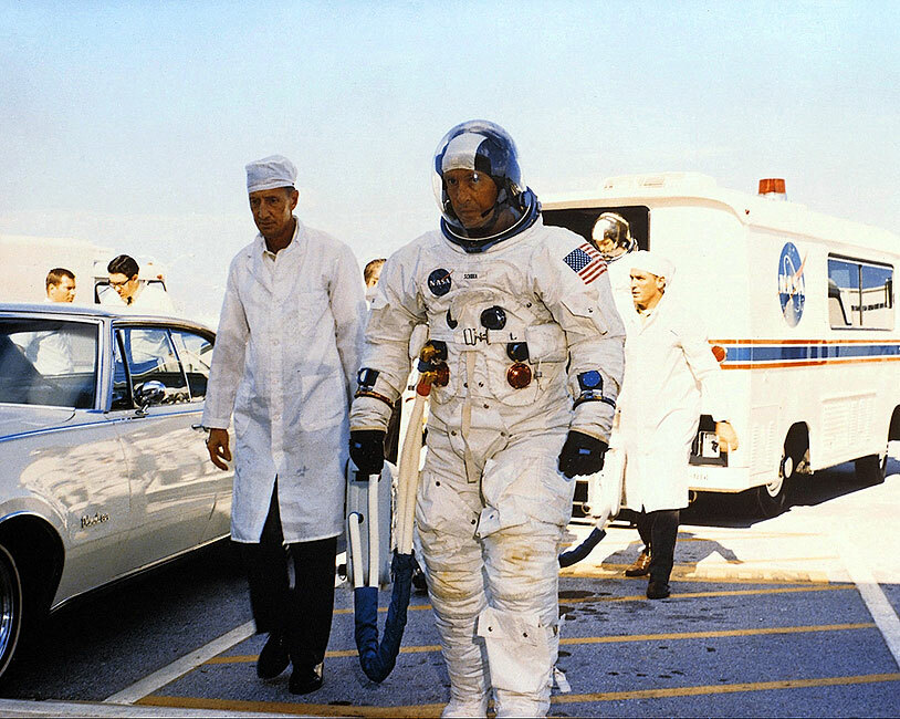Nasa Apollo 7 Crew PRELAUNCH APOLLO 7. NASA Public Domain Image