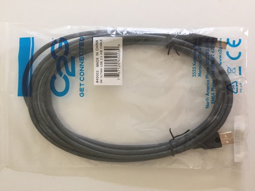 C2G USB cable Printer To Go 3M 10ft Ultima 2.0 A/B Cable #45003 High ...