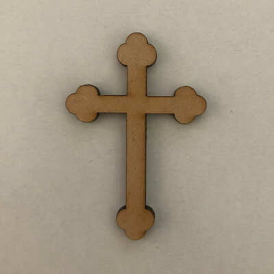 Cross Rounded Ends Jesus MDF Craft Shapes Wooden Blank Embellishment ...