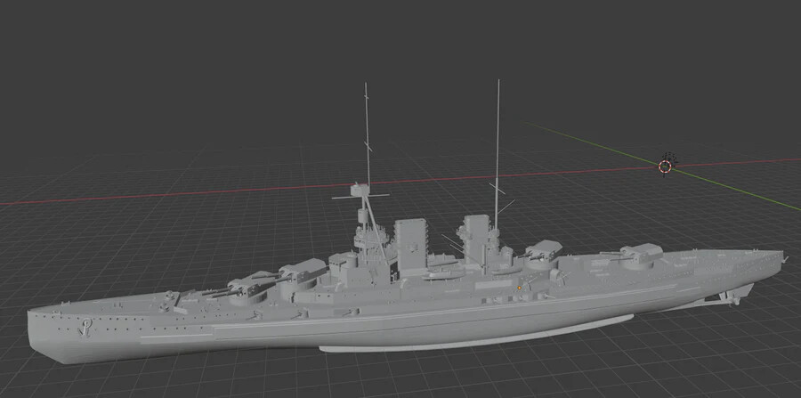 1:700 SMS Mackensen, german battlecruiser, resin, 3D printed, Full hull ...