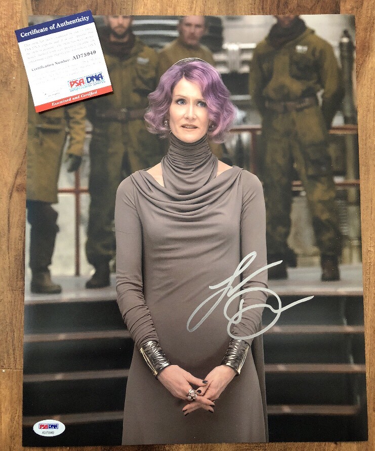 Laura Dern Star Wars Last Jedi Autographed Signed 11x14 Photo Certified ...