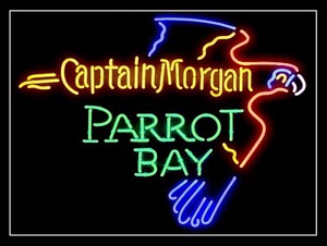 Captain Morgan Neon, Retro metal Aluminium Sign vintage / man cave ...