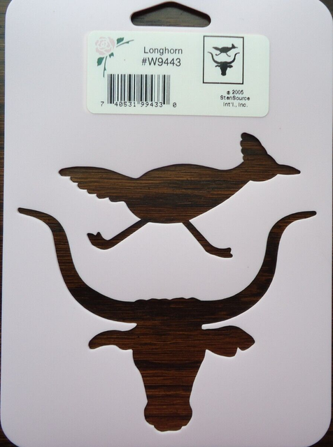 Longhorn Stencil Roadrunner Stencils Western Templates Craft Template 5 ...