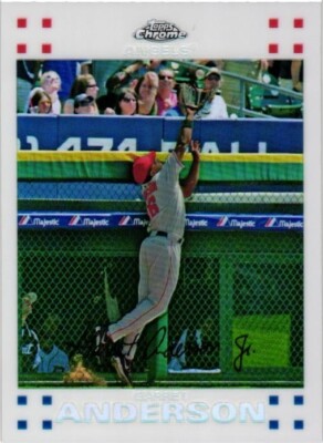 2007 Topps Chrome White Refractor Garret Anderson Card #244 Serial #79/ ...