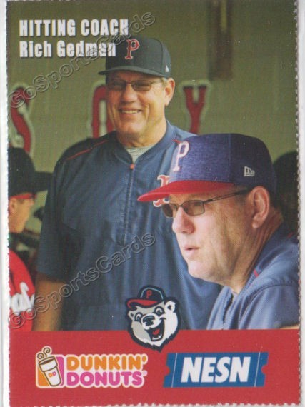 2018 Pawtucket Red Sox Dunkin Donuts SGA Rich Gedman Boston HC | eBay