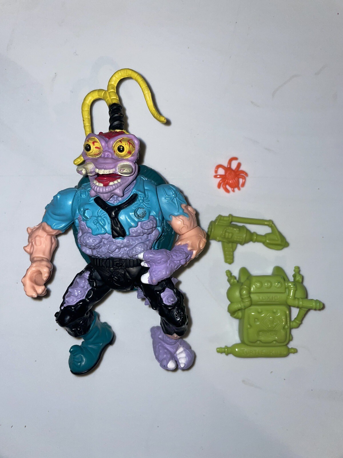 Vintage TMNT Scumbug Figure W/ Backpack, weapon, bug | eBay