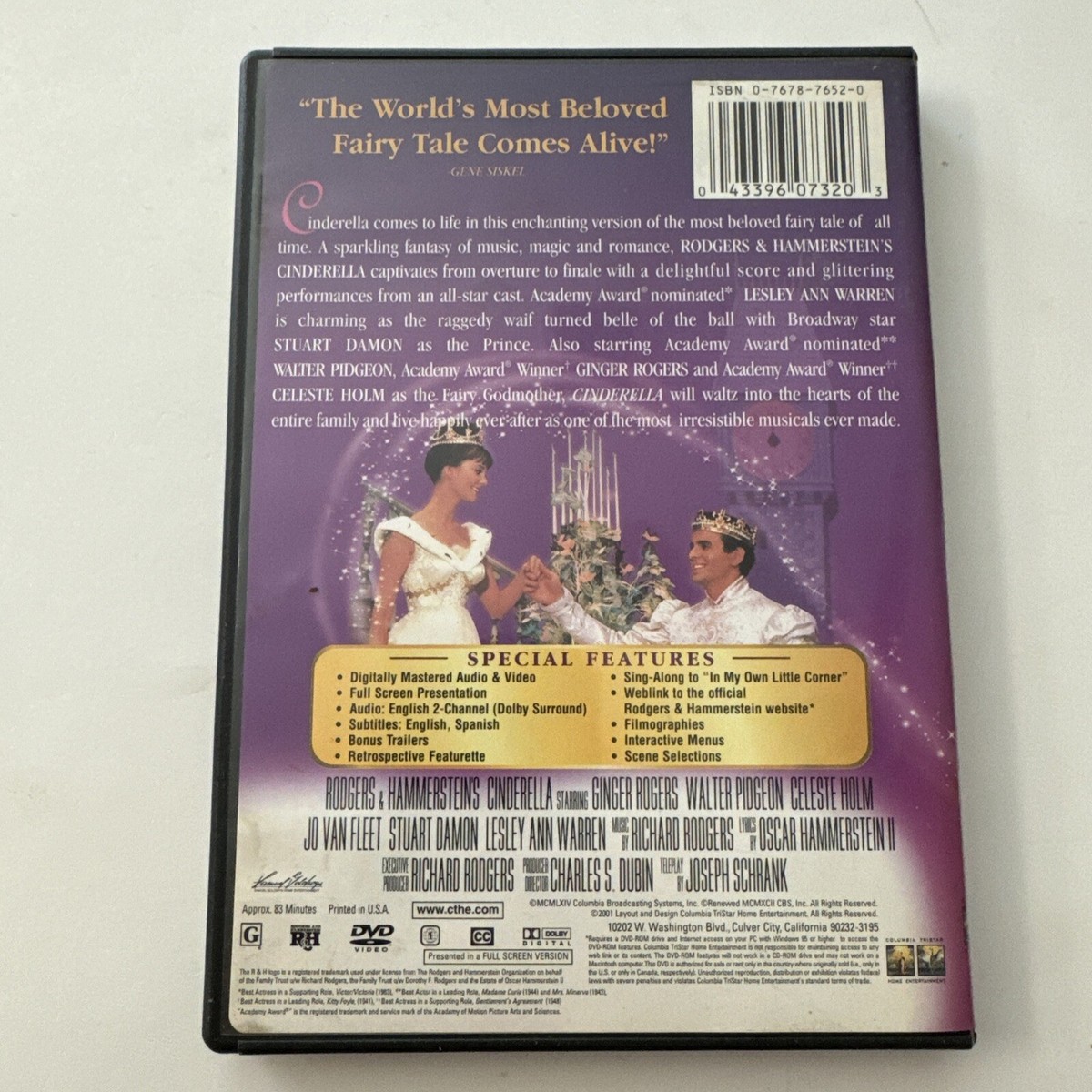 Cinderella Lesley Ann Warren Dvd