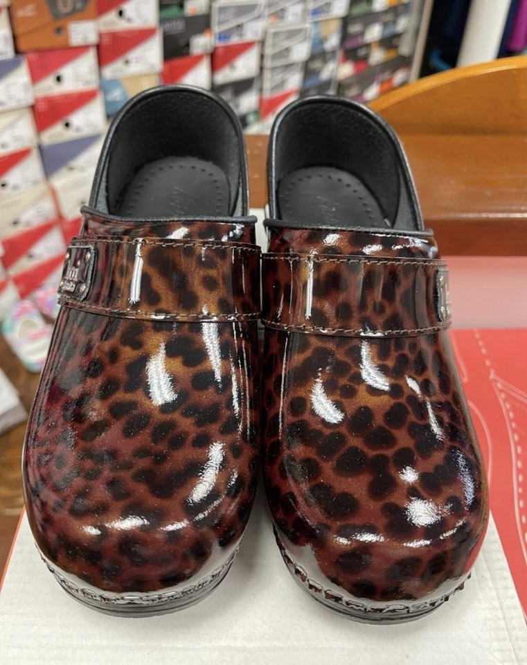 Sanita Koi Brown Leopard Clogs size 38 | eBay