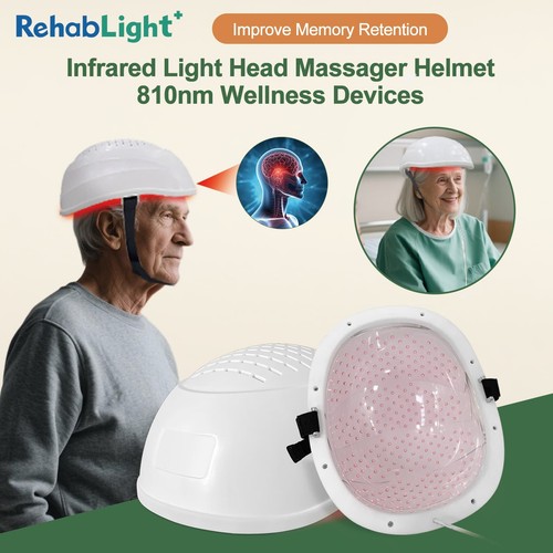 PBM 810nm Infrared Light Therapy Helmet Autism Migraine Anxiety Relief ...