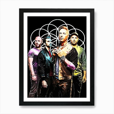 Flower Of Life coldplay band music Framed Wall Art Poster Canvas Print ...