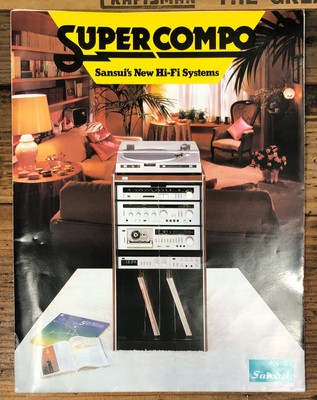 Sansui SuperCompo Foldout Poster FR-D55 D-300M D-95M Brochure *Original ...