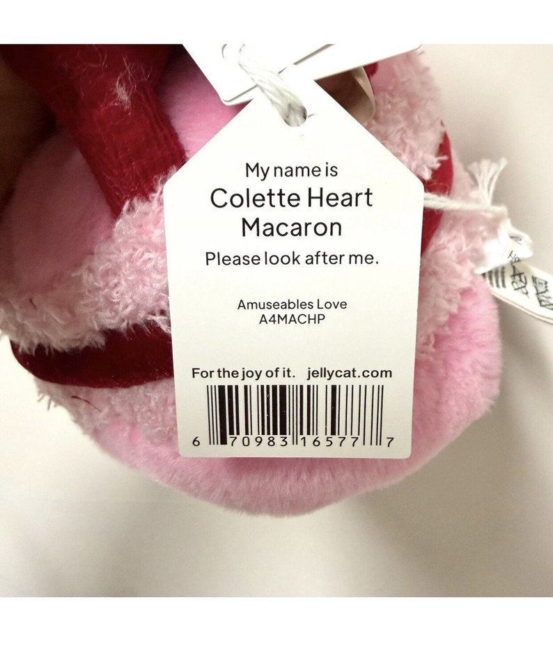 Jellycat Colette Heart Macaron Rare Brand New With Tags + Dust bag UK ...