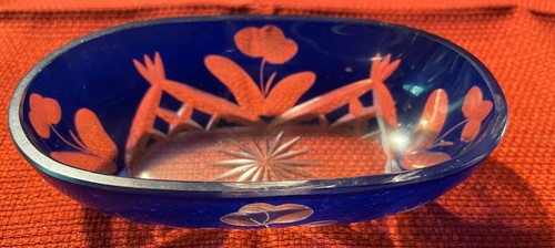 Cobalt Blue Crystal Candy Trinket Dish as shown | eBay