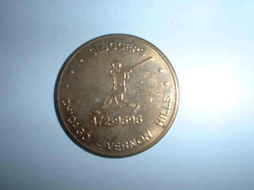 SLUGGERS CHICAGO VERNON HILLS IL ILLINOIS CHICAGO CUBS 8/8/88 TOKEN ...