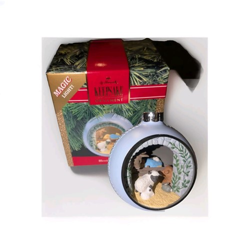 Hallmark magic light BLESSINGS OF LOVE Christmas Ornament 3D Nativity ...