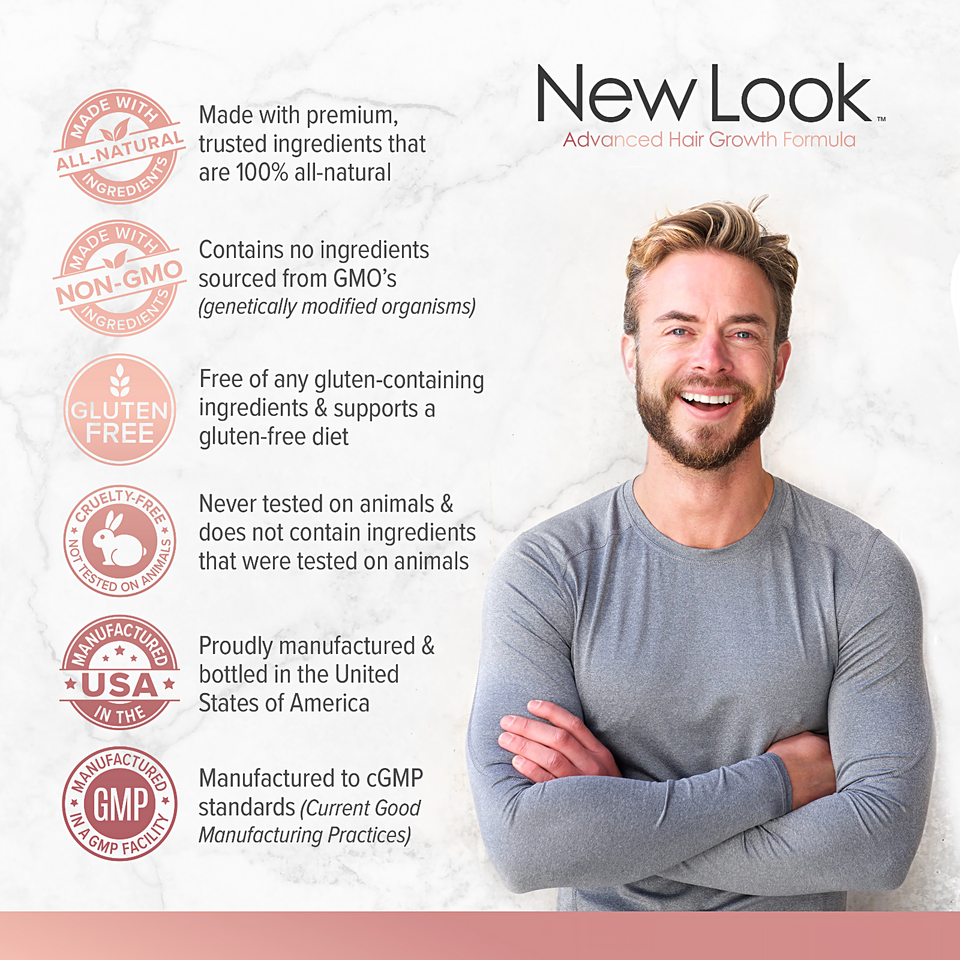 BEST Hair Vitamins For Hair Growth: NEW LOOK Advanced Formula for ...