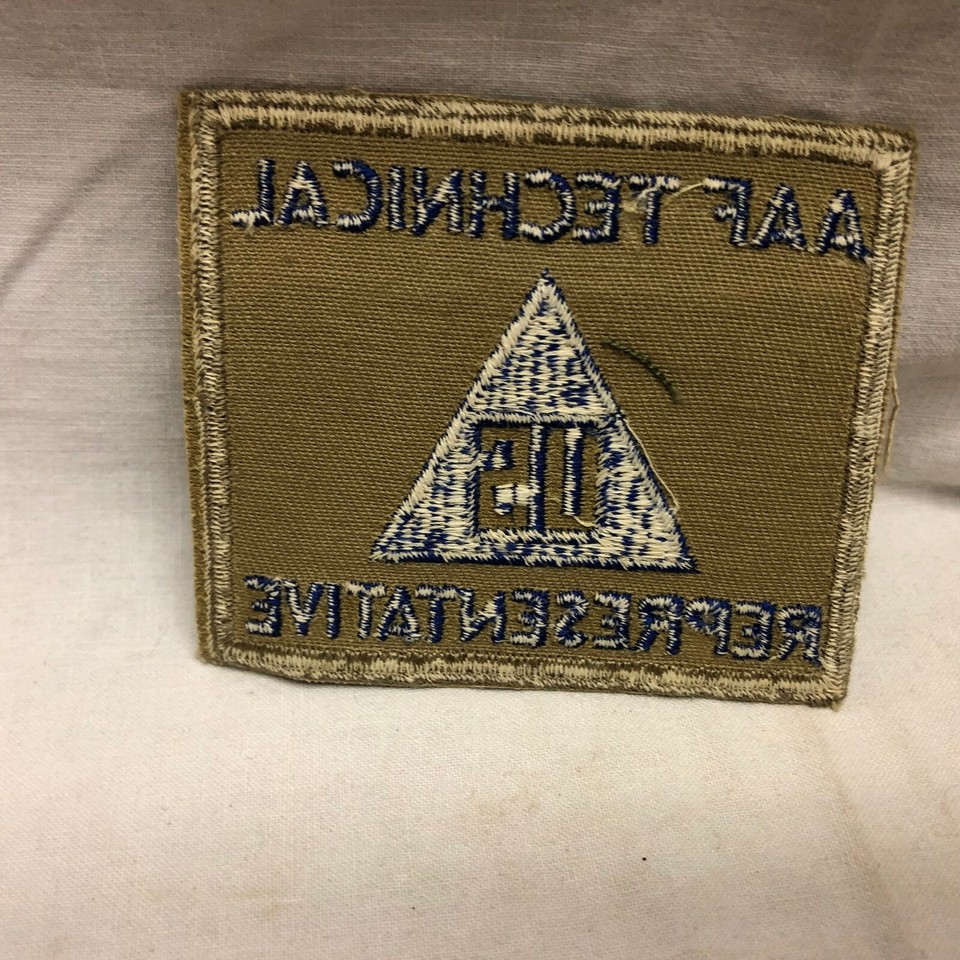 Military Patch USAAF Army Air Force Technical Representative Khaki Variant | eBay