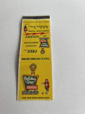 Vintage Matchbook Cover Yellow Holiday Inn Holidex System MB2 | eBay