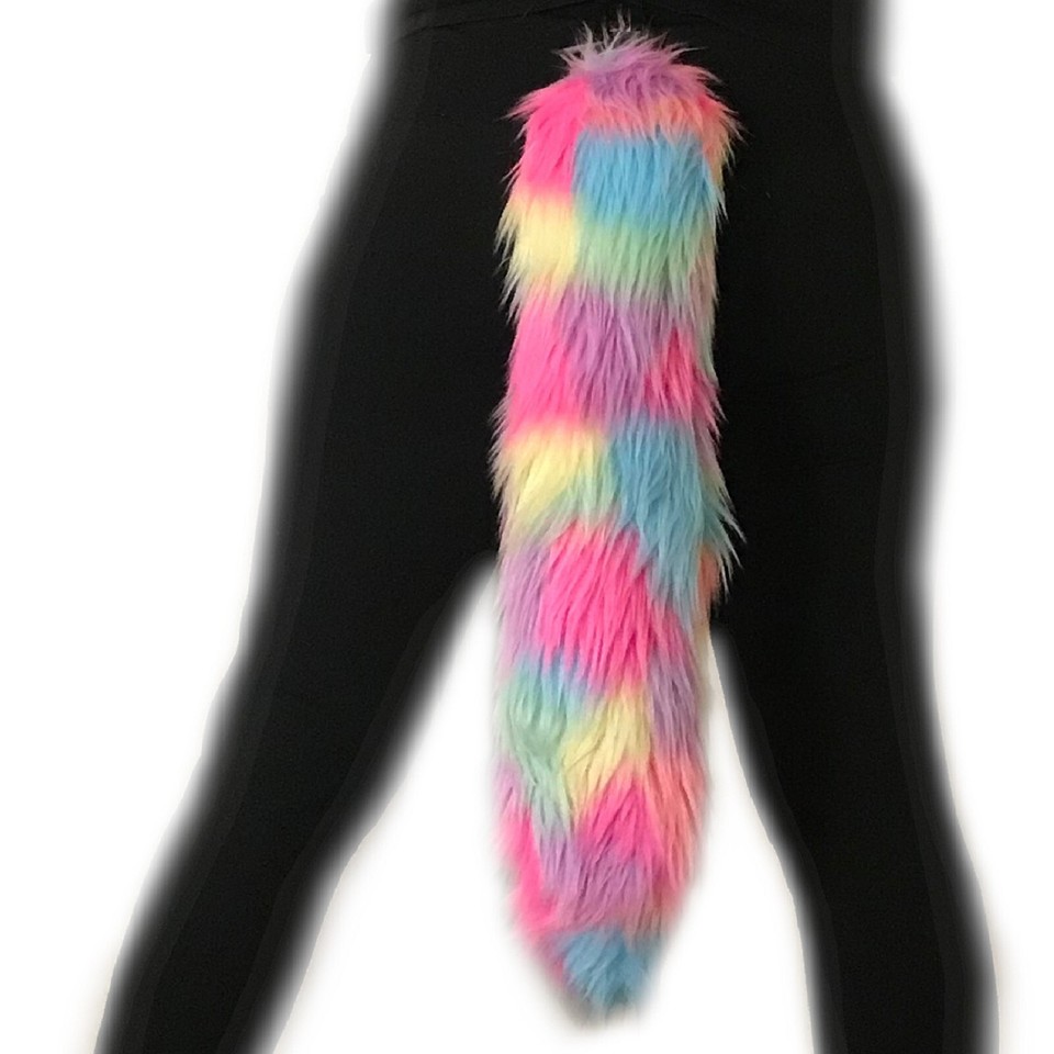 Handmade Faux Fur Tail Fursuit Fursona Costume Cosplay Accessory ...